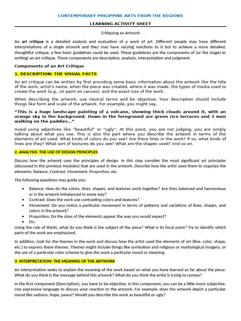 Cpar Las Lesson 3 | PDF