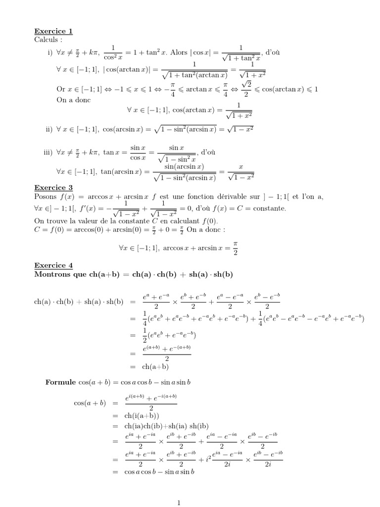 Correction Des Exercices | PDF