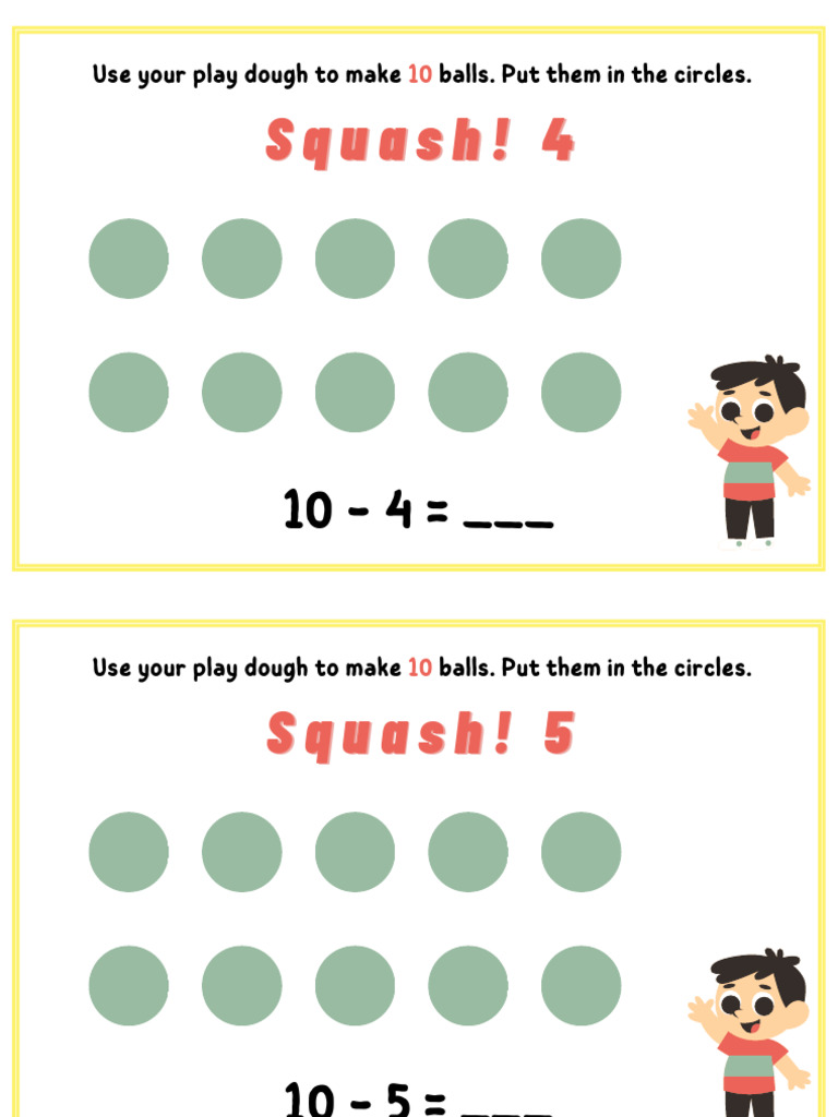 Subtraction Playdough | PDF | Home & Garden