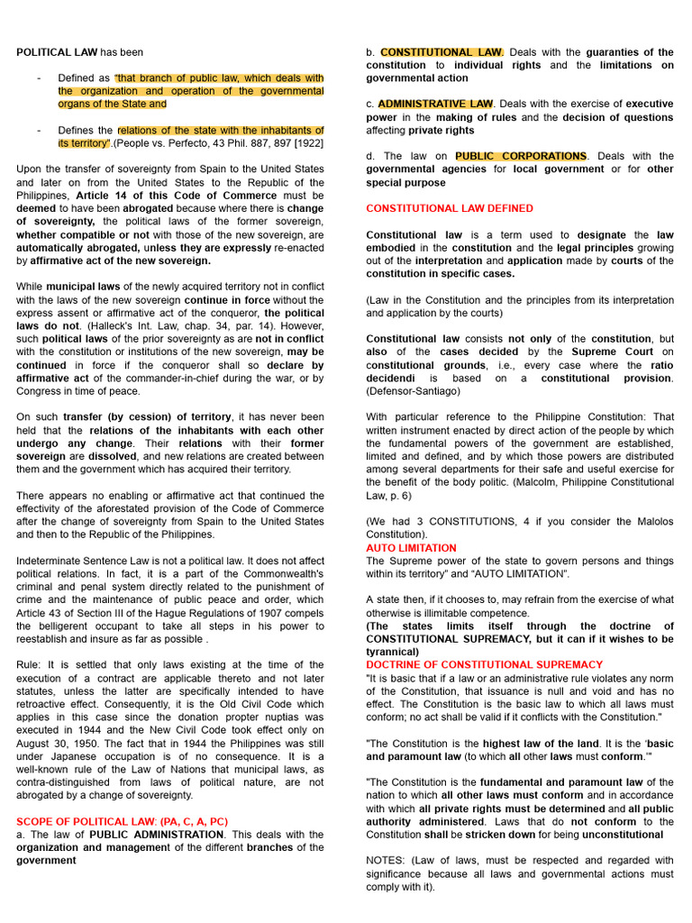 Consti Reviewer | PDF