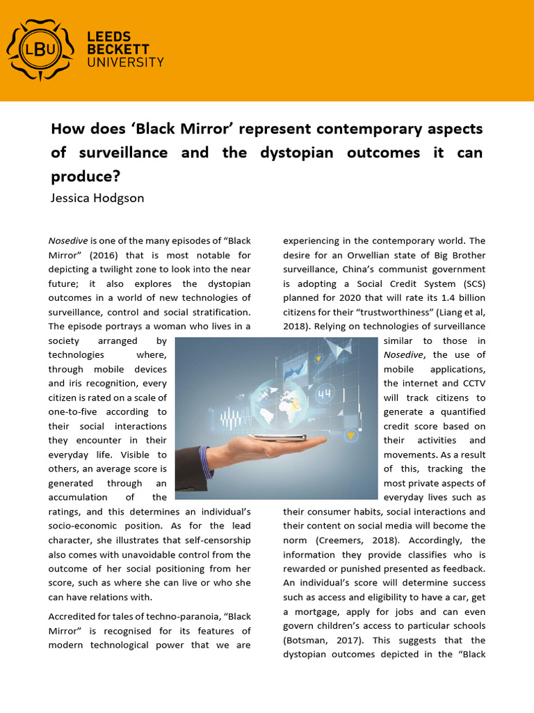 Nosedive As Modern Dystopia | PDF