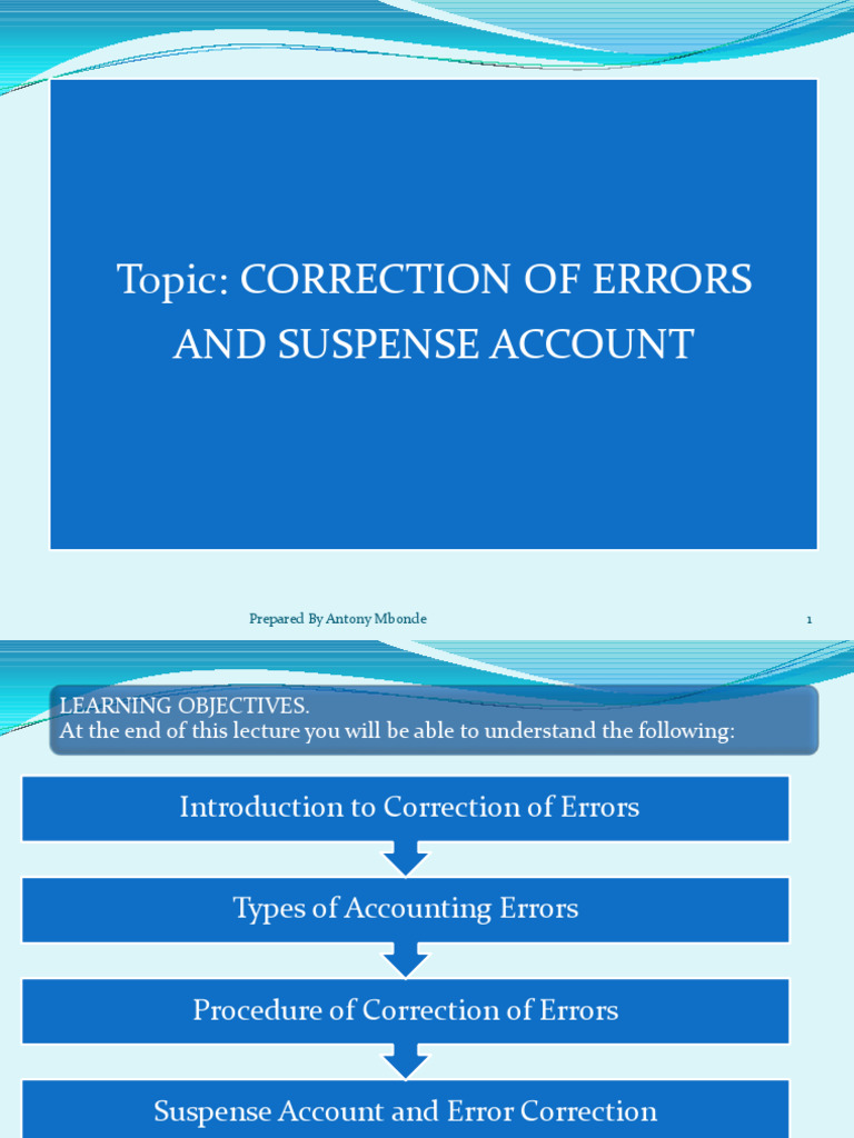 Correction of Errors | PDF
