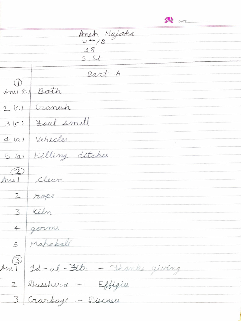 Ansh Majoka - 4th B - SST | PDF