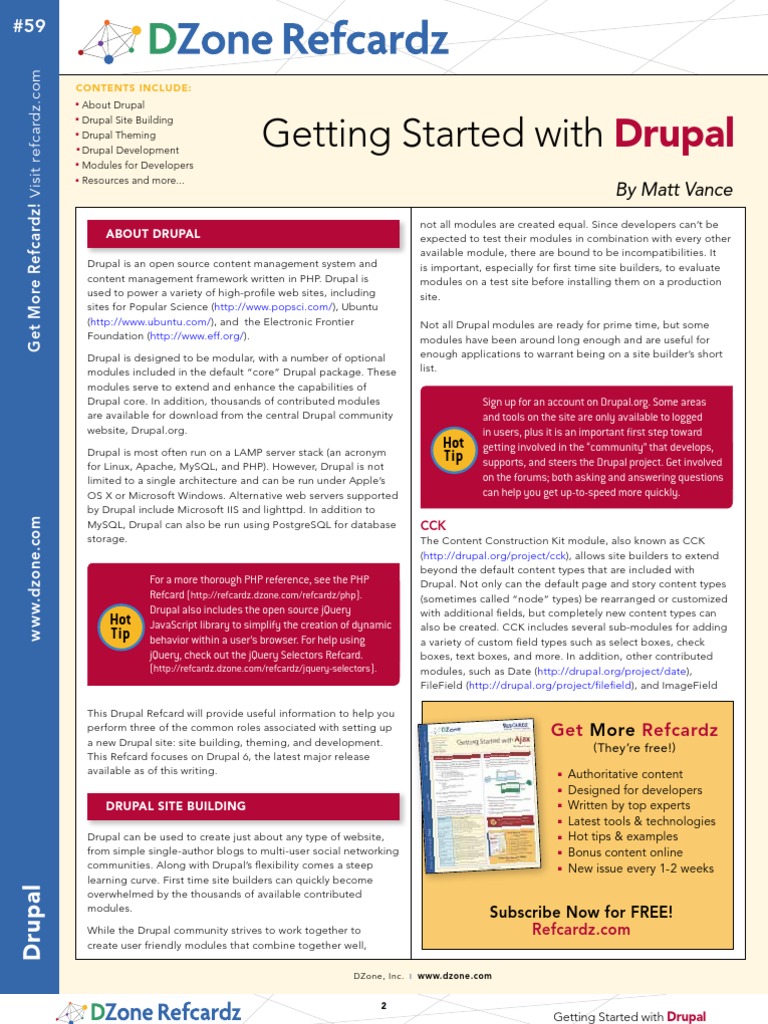 Getting Started With Drupal | PDF