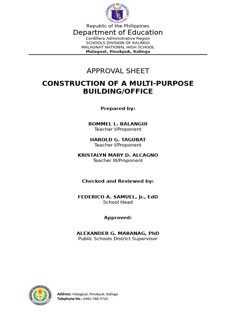 Multipurpose Building Project Proposal | PDF