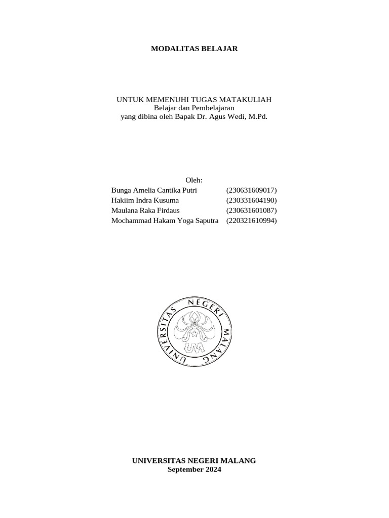 Modalitas Belajar | PDF