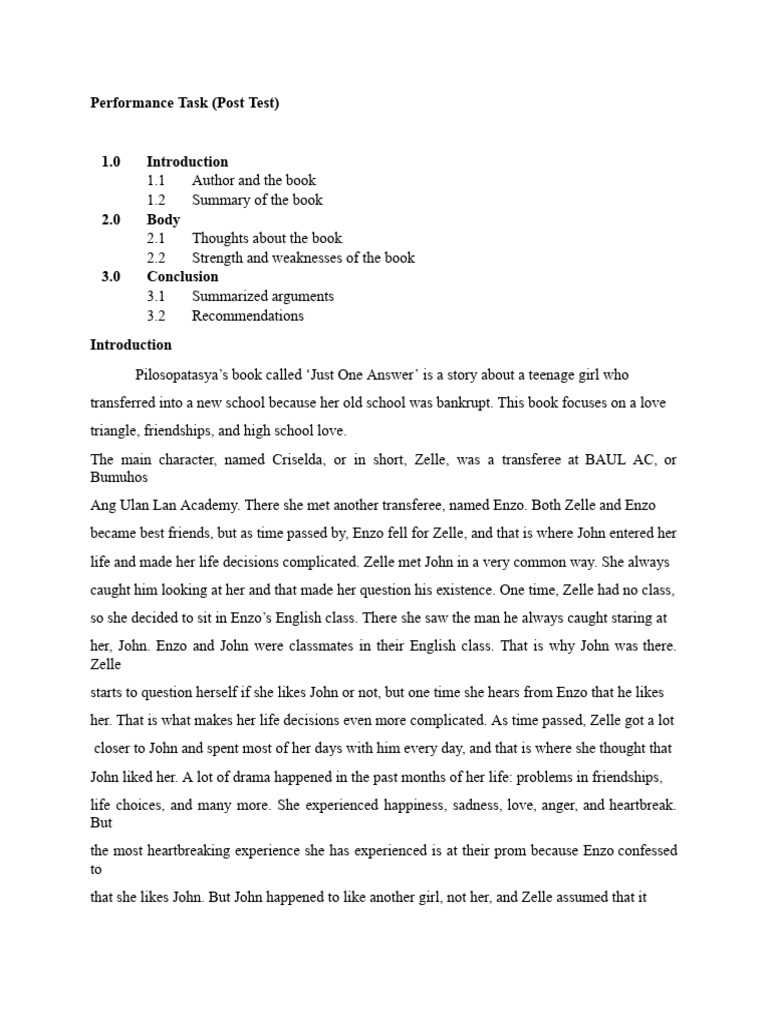 Performance Task in EAPP | PDF