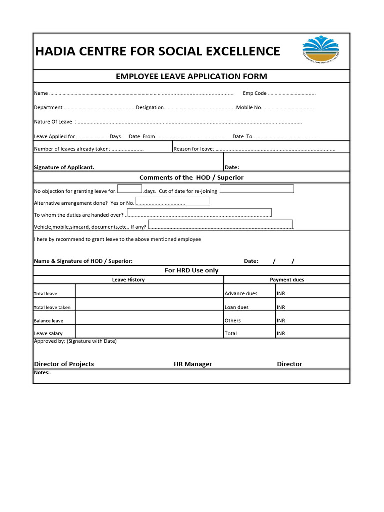 20220830-Fillable Revised Leave Application - Fillable - Copy - 3 | PDF