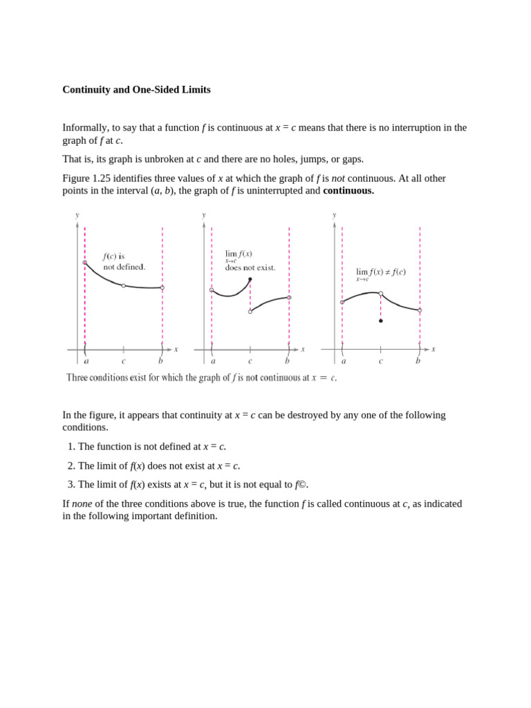 Continuity and One Sided Limit-1 (2) | PDF