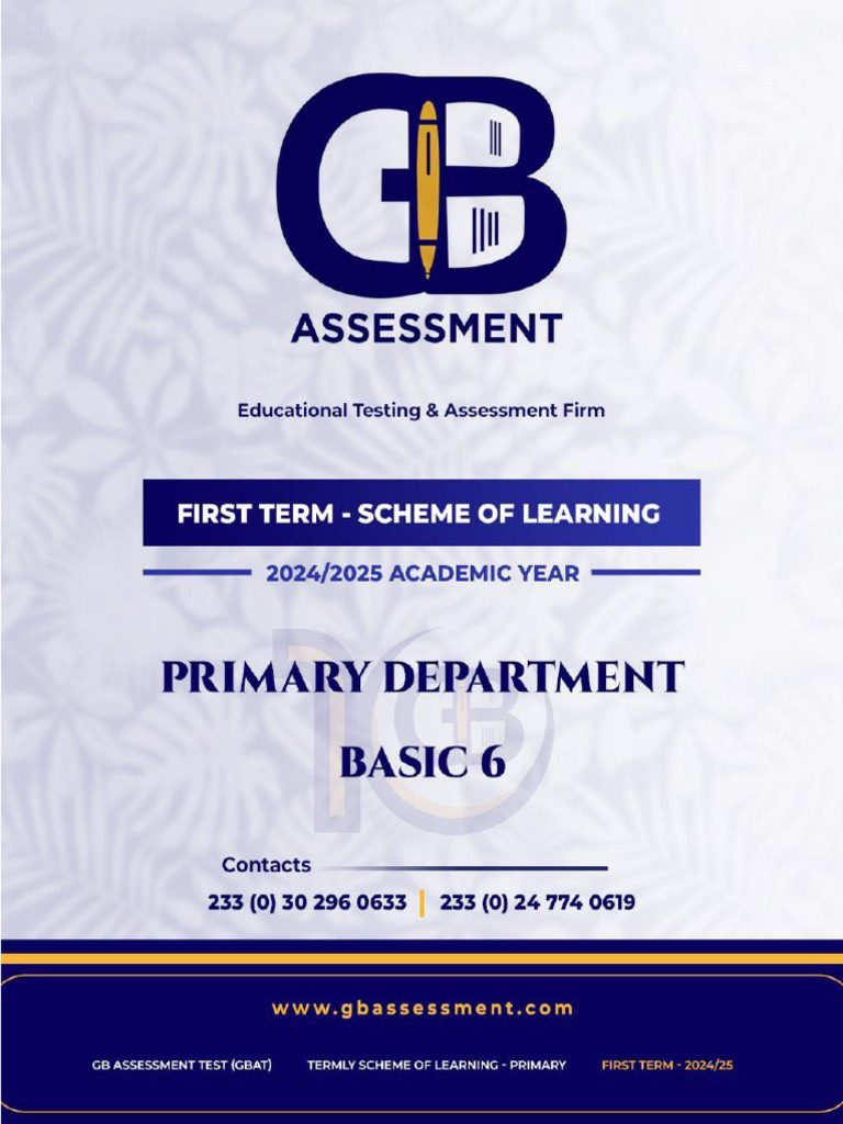 Gbat-Primary Scheme - B6 - 1ST Term | PDF