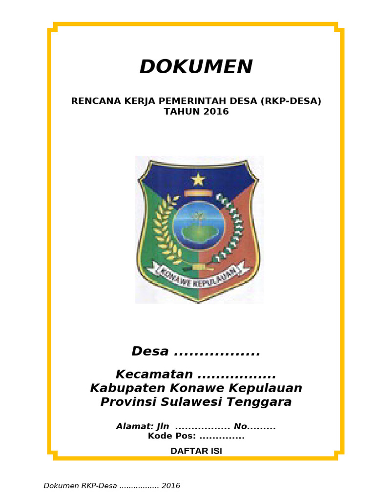 Contoh RKP - Desa | PDF