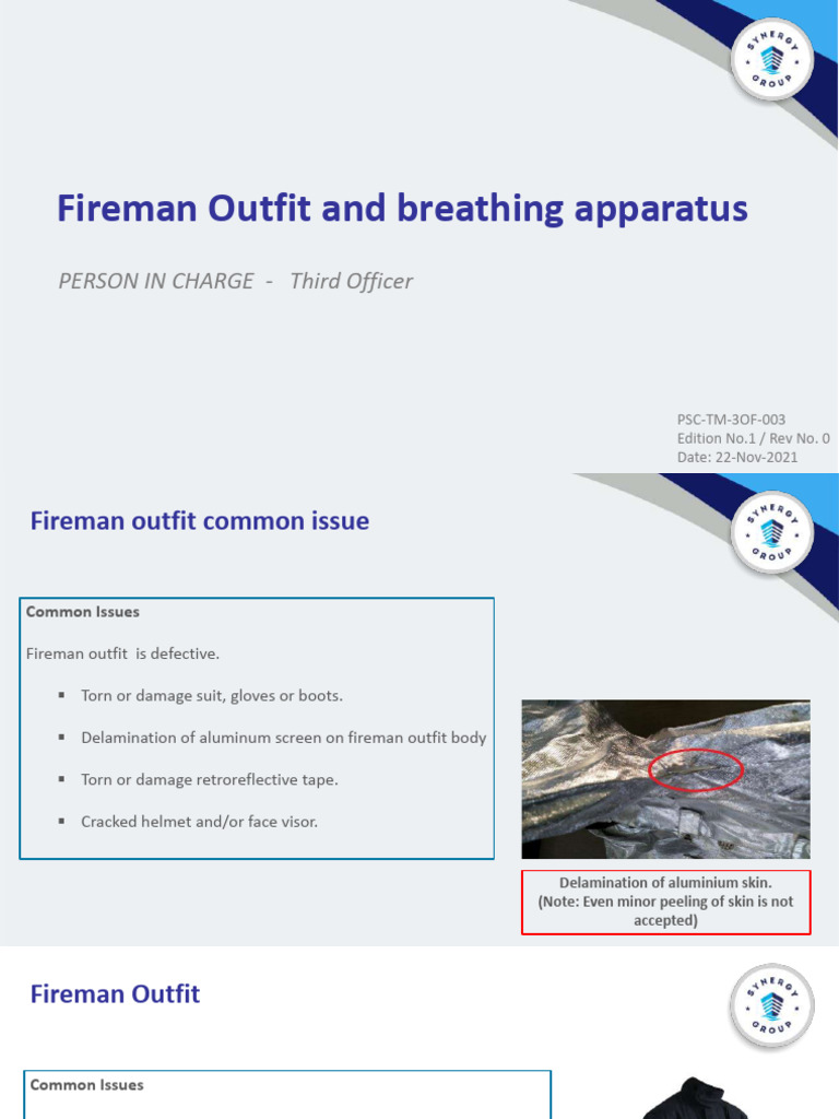 Fireman Outfit and Brthing Aprts | PDF
