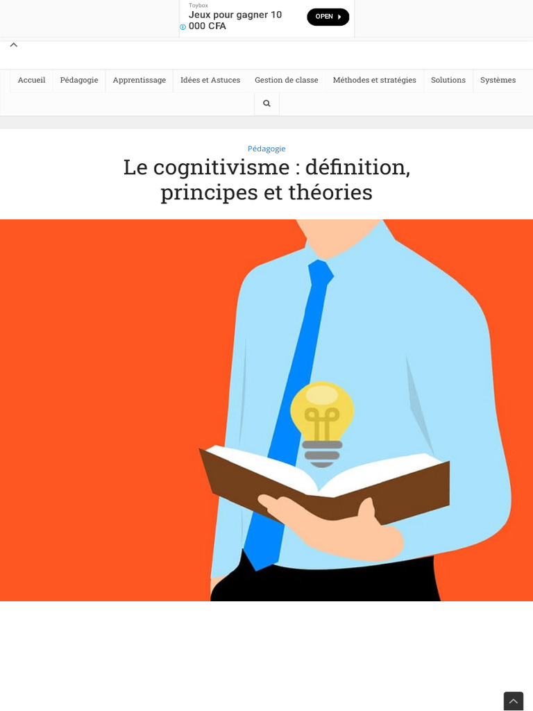 Le Cognitivisme - Définition, Principes Et Théorie | PDF