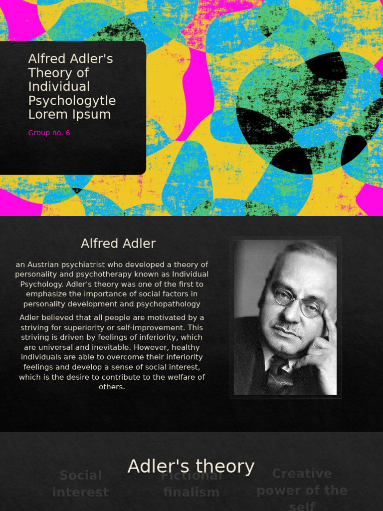 Alfred Adler's Theory | PDF