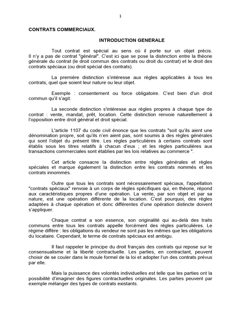 Contrats Commerciaux Bien | PDF