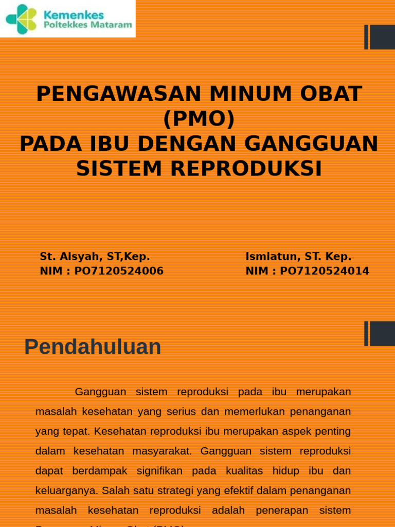 Pengawasan Minum Obat (Pmo) | PDF