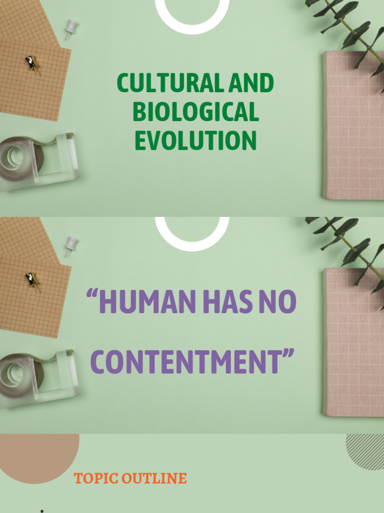8 Biological Cultural Evolution | PDF
