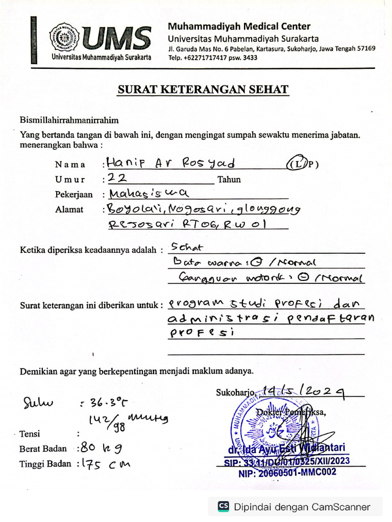 Surat Ket Sehat | PDF