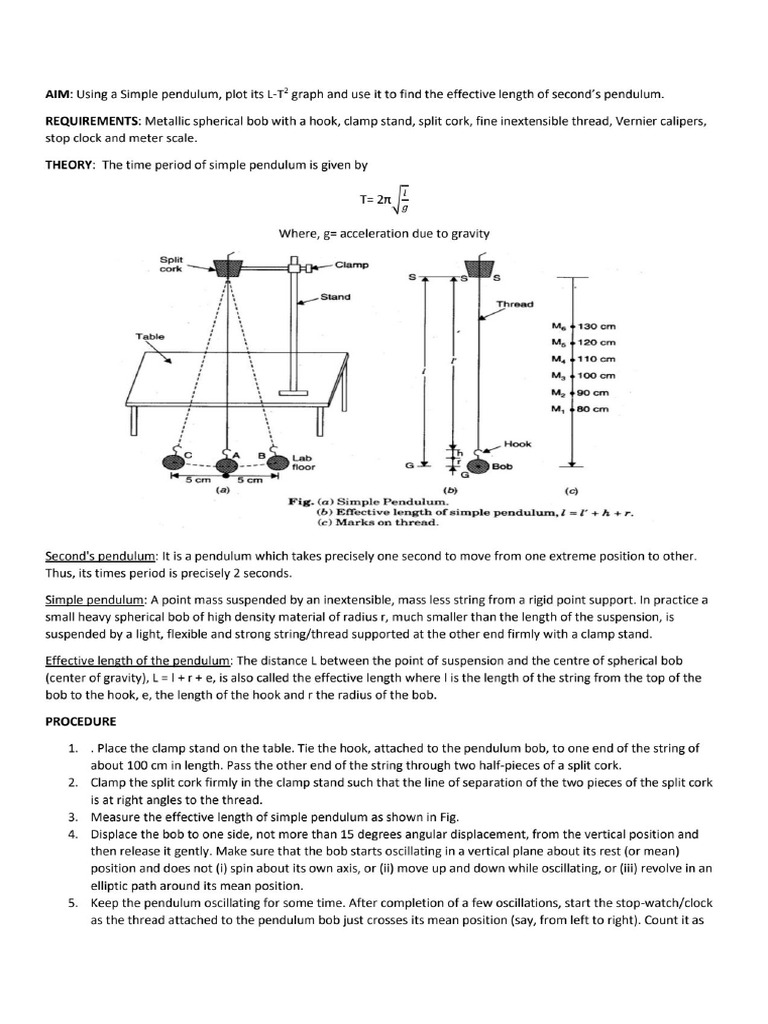 Simple Pendulum | PDF