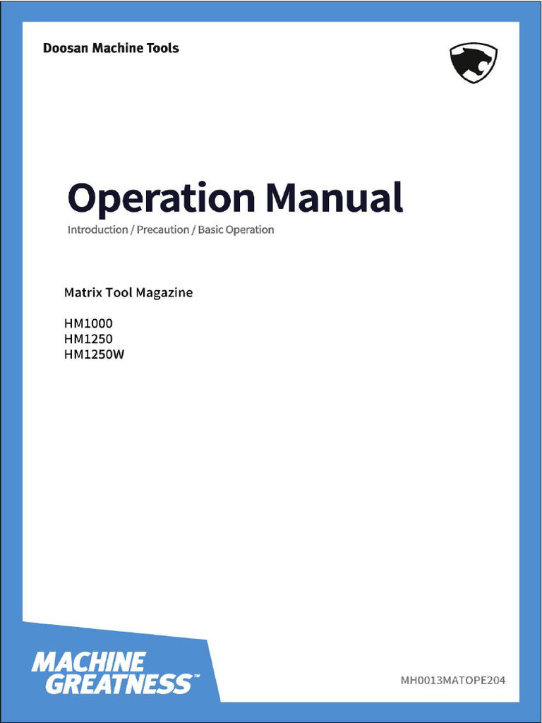 Matrix operation HM1250 | PDF