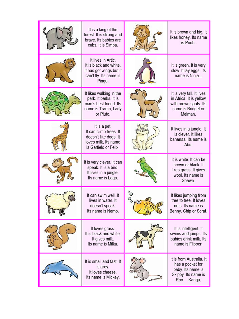 Animals-Dominoes-Kids 1 | PDF