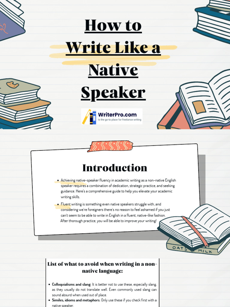 How To Write Like A Native English Speaker | PDF
