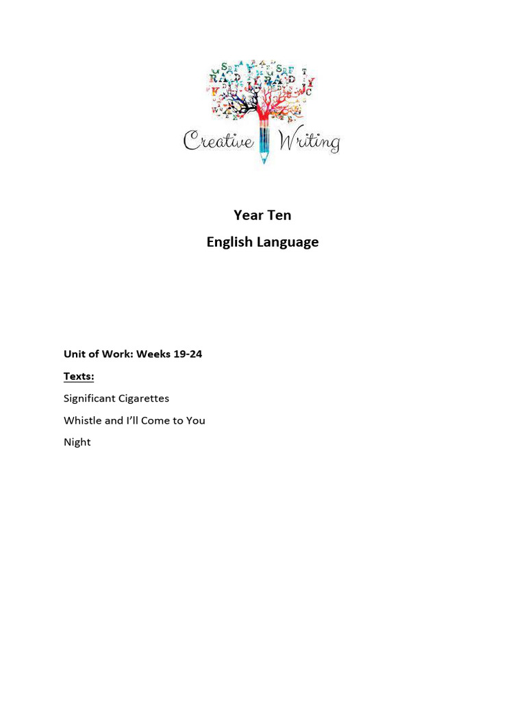 Creative Writing Workbook | PDF