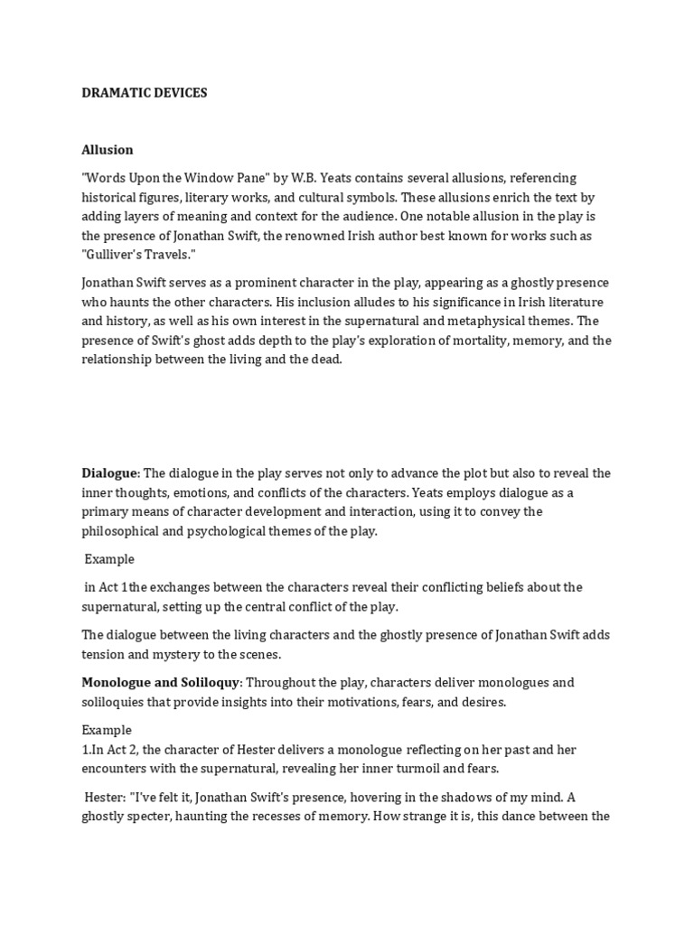 Dialogue The Dialogue in The Play Serves Not Only To Advance | PDF
