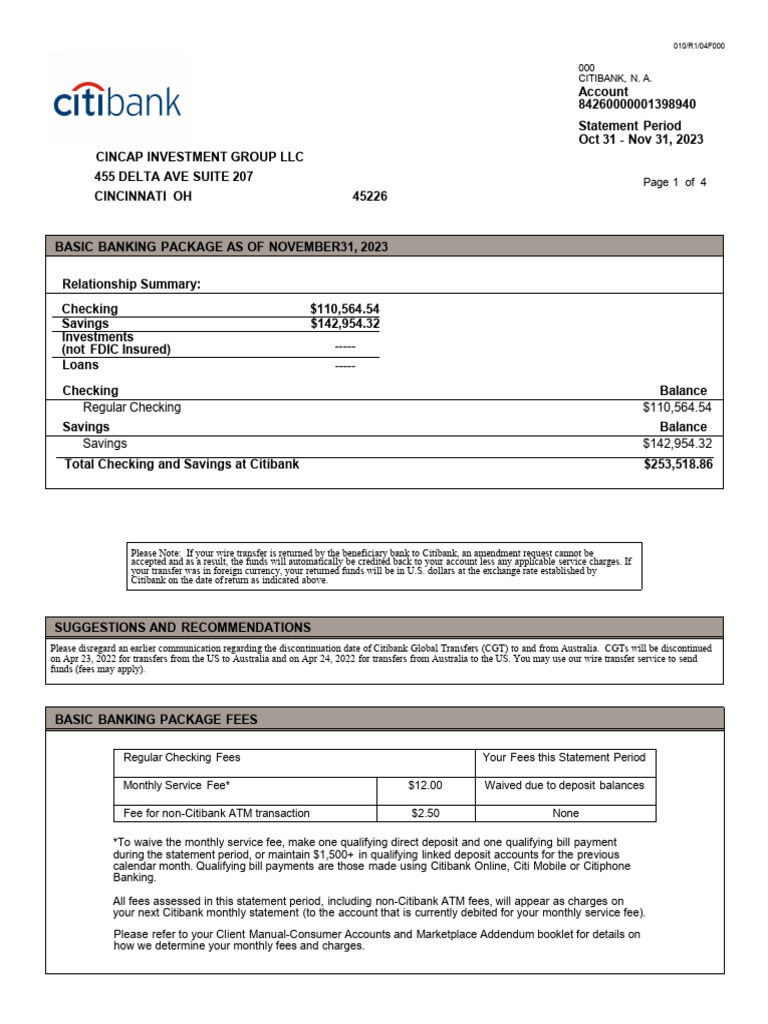 Citibank 带LOGO | PDF