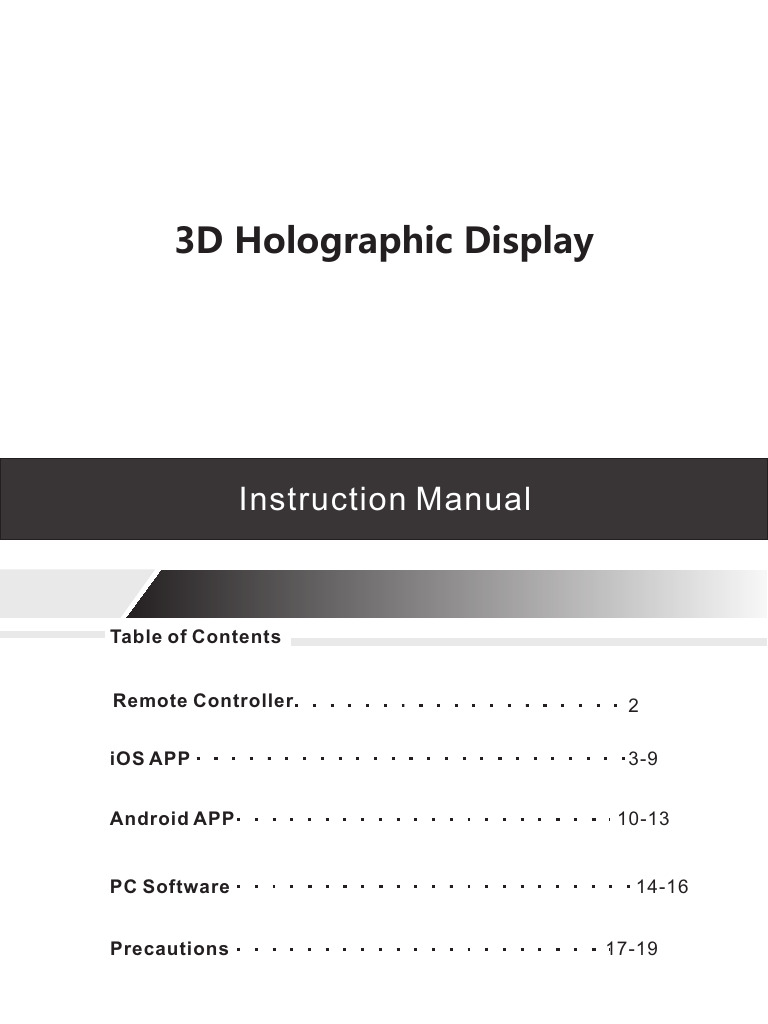 Hologram User Manual (English) | PDF
