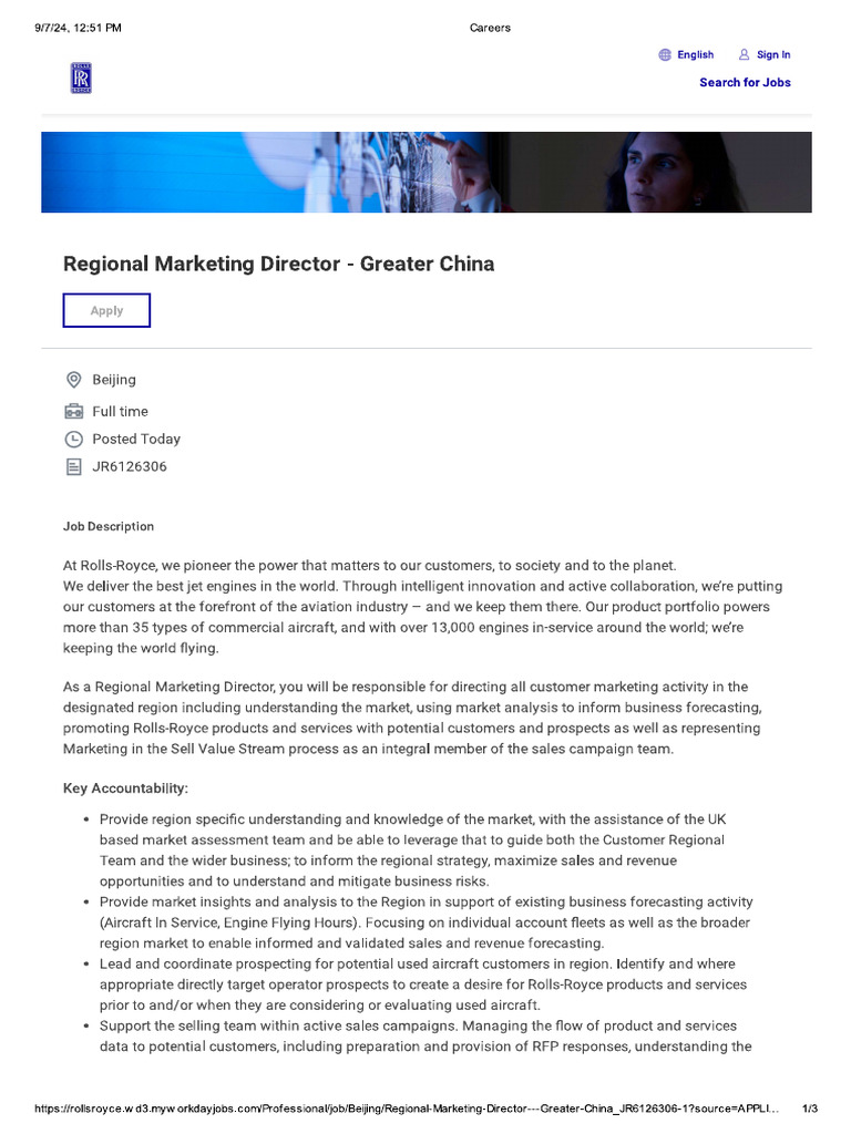 Regional Marketing Director - Greater China | PDF