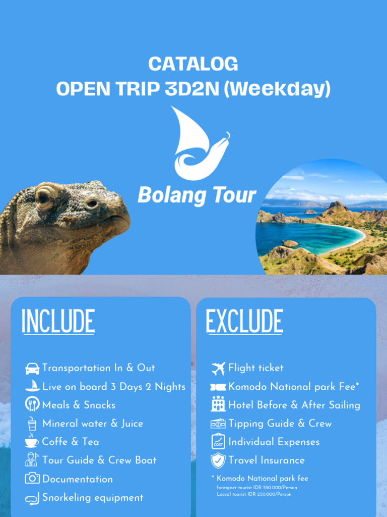 Catalog Open Trip 3d2n Weekday | PDF