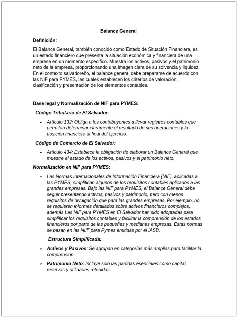 Balance General | PDF