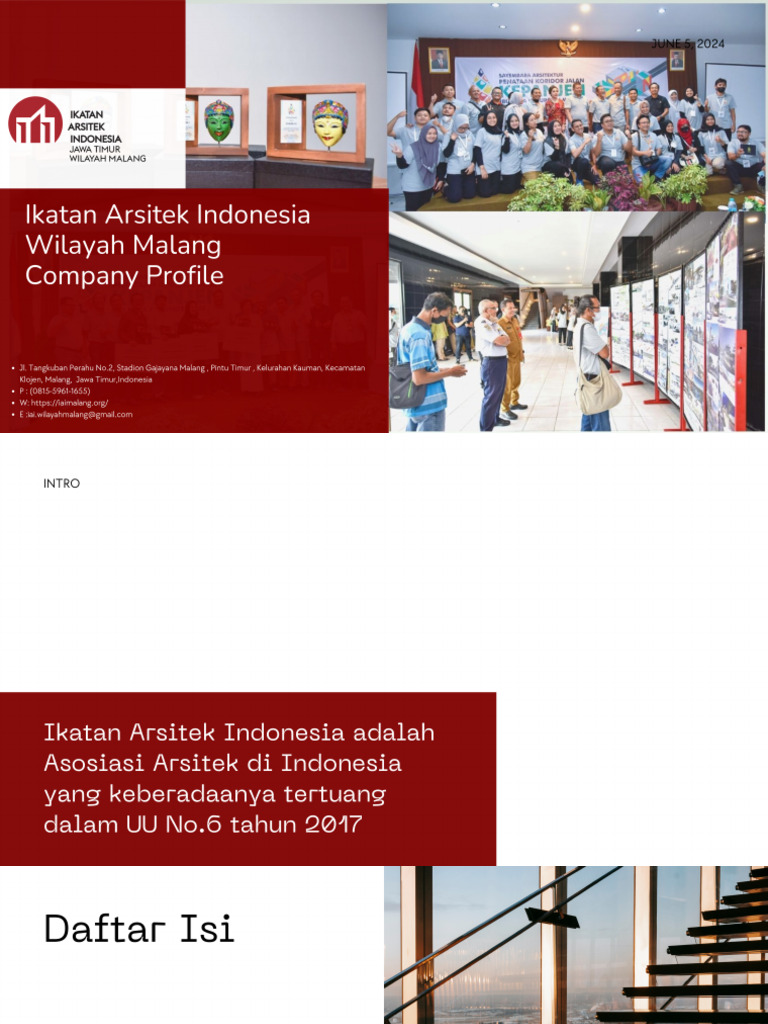 Ikatan Arsitek Indonesia Wilayah Malang CompanyProfile | PDF