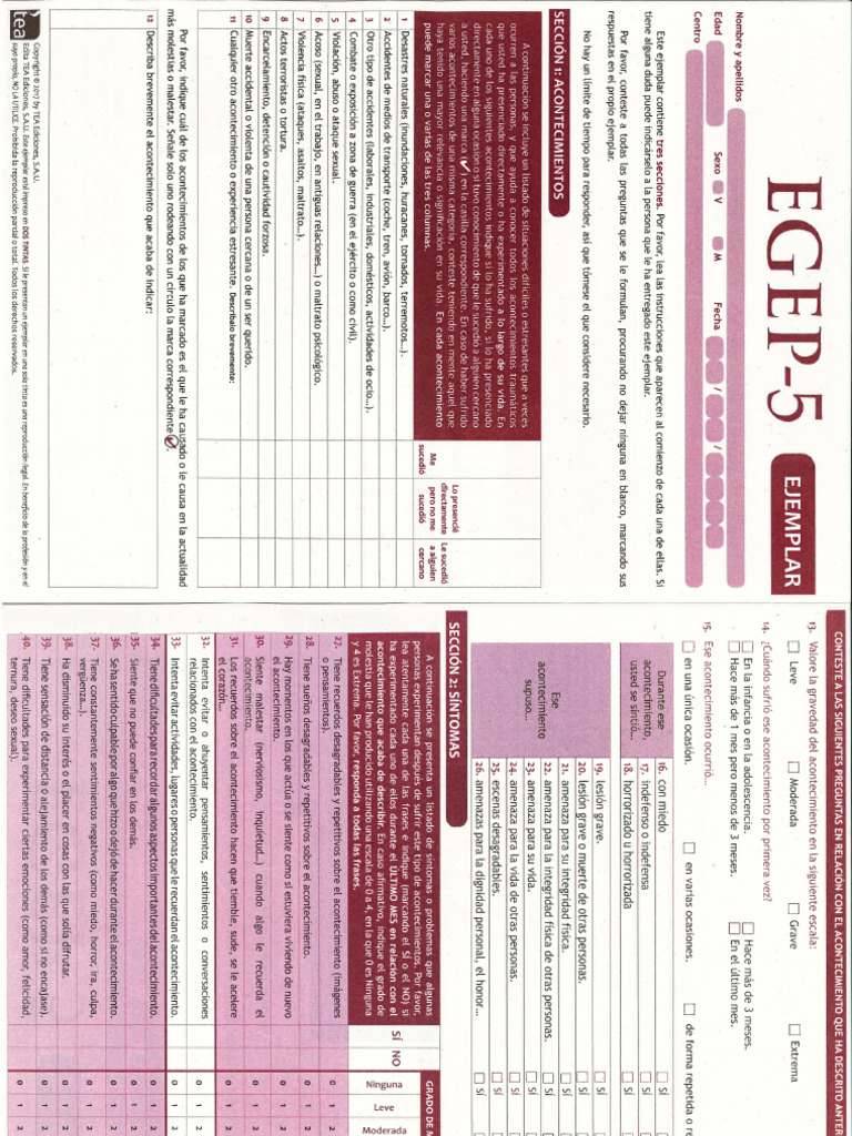 EGEP-5 Ejemplar A4 | PDF