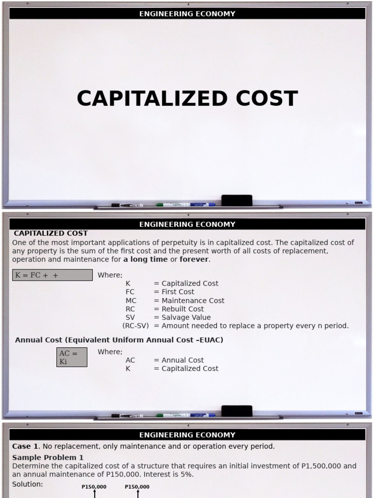Capitalized Cost, Amortization and Arithmetic Gradient | PDF