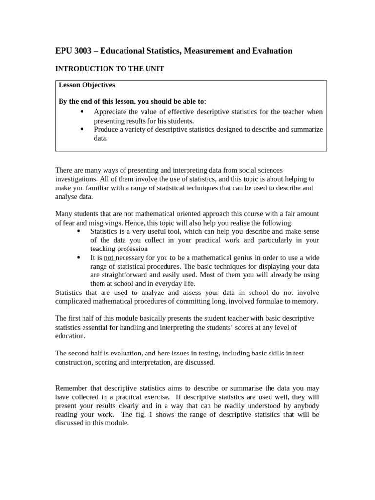 Epu 3003 Notes | PDF