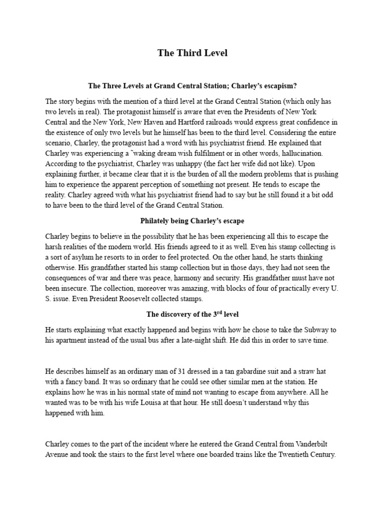 The Third Level | PDF