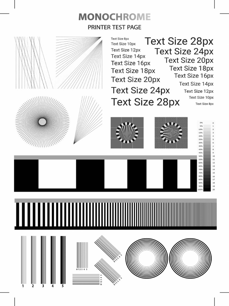 Monochrome Printer Test Page | PDF