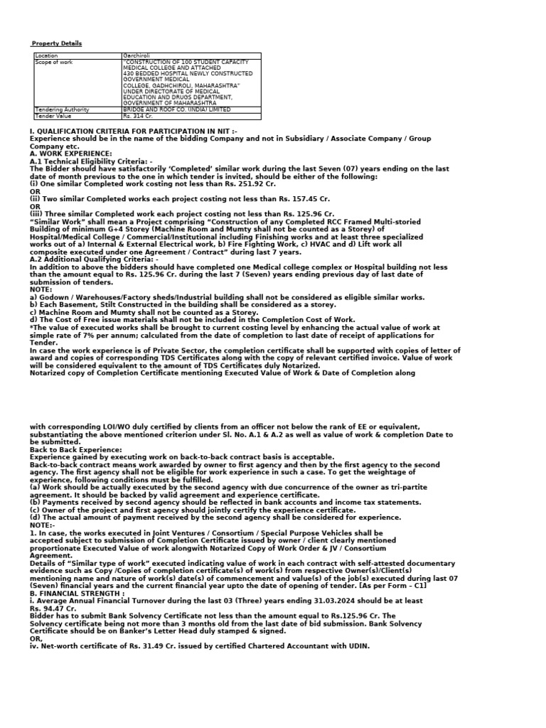 Garchiroli Tender B&R | PDF