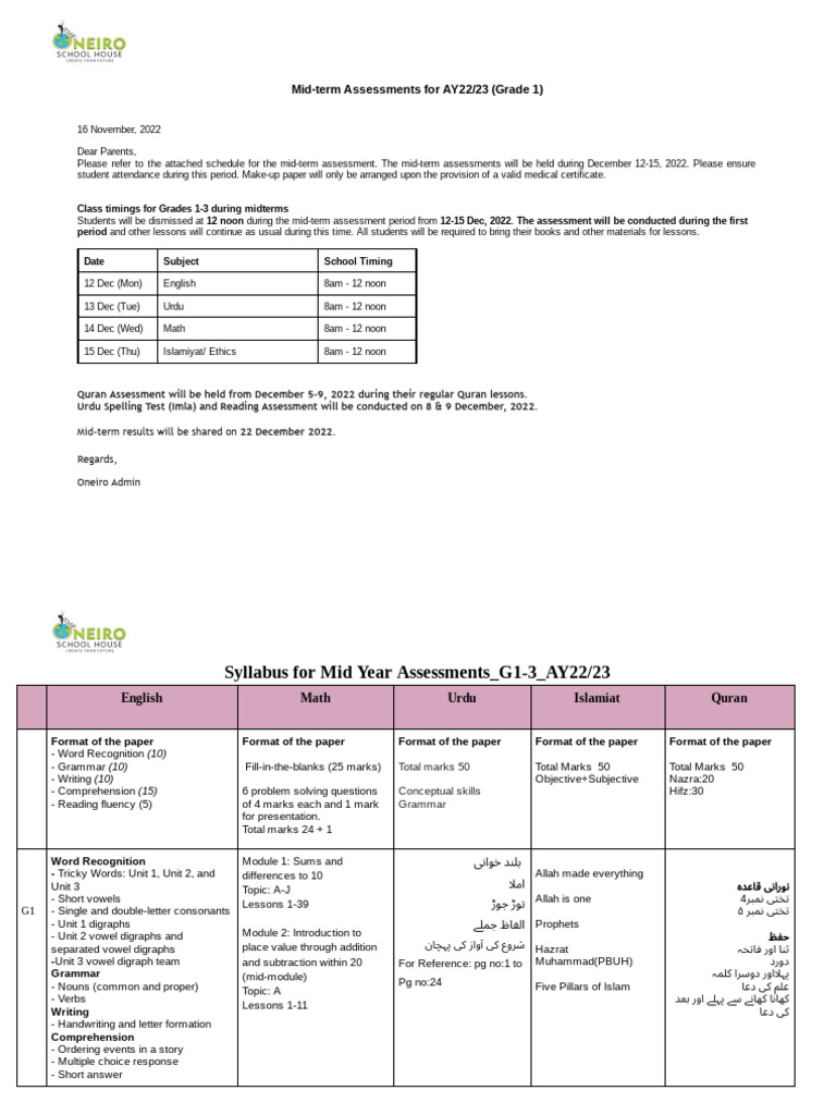 G1 - Mid-Term Assessments For AY22 - 23.google Docs | PDF | Languages | Foreign Language Studies