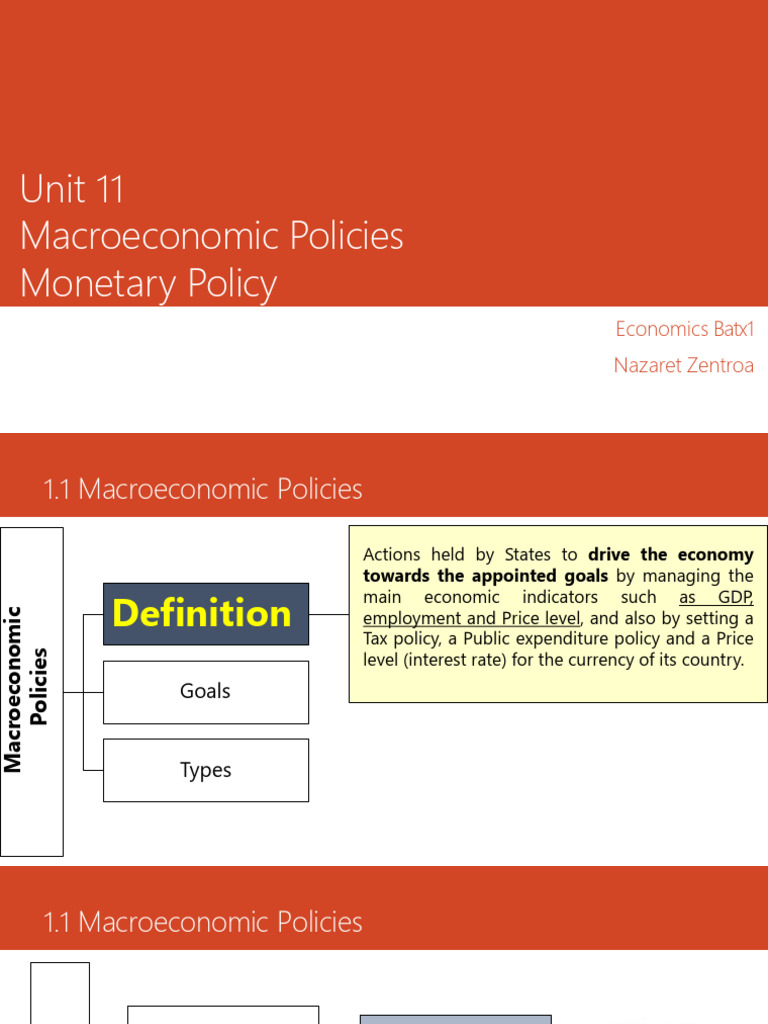 Unit 11 Macroeconomics-Monetary Policy | PDF