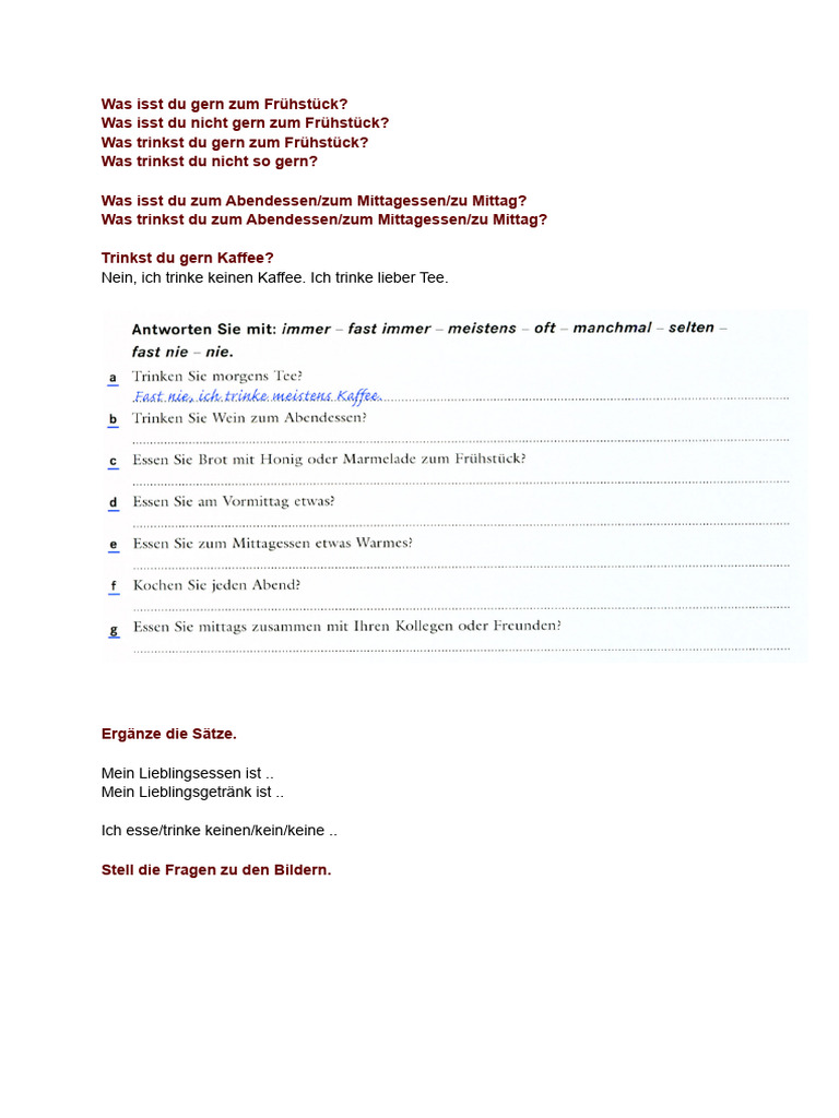Essen Sprechen | PDF