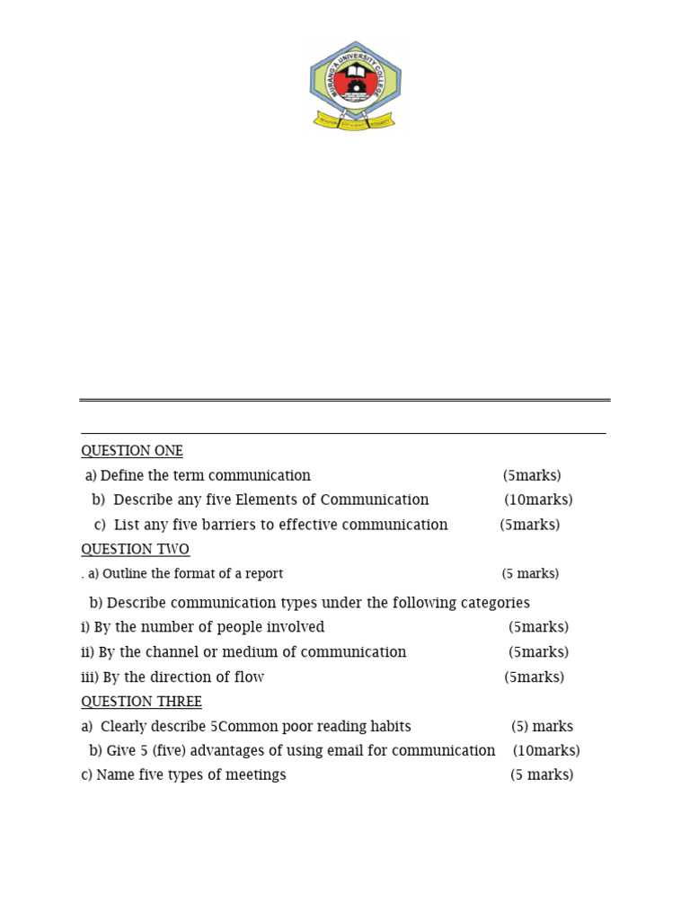 SBE - 1101 - Comm Skills - Knec Exam | PDF