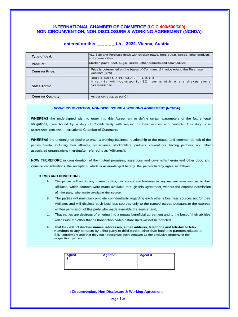 NCNDA Revised AUSTRIA Comodities | PDF
