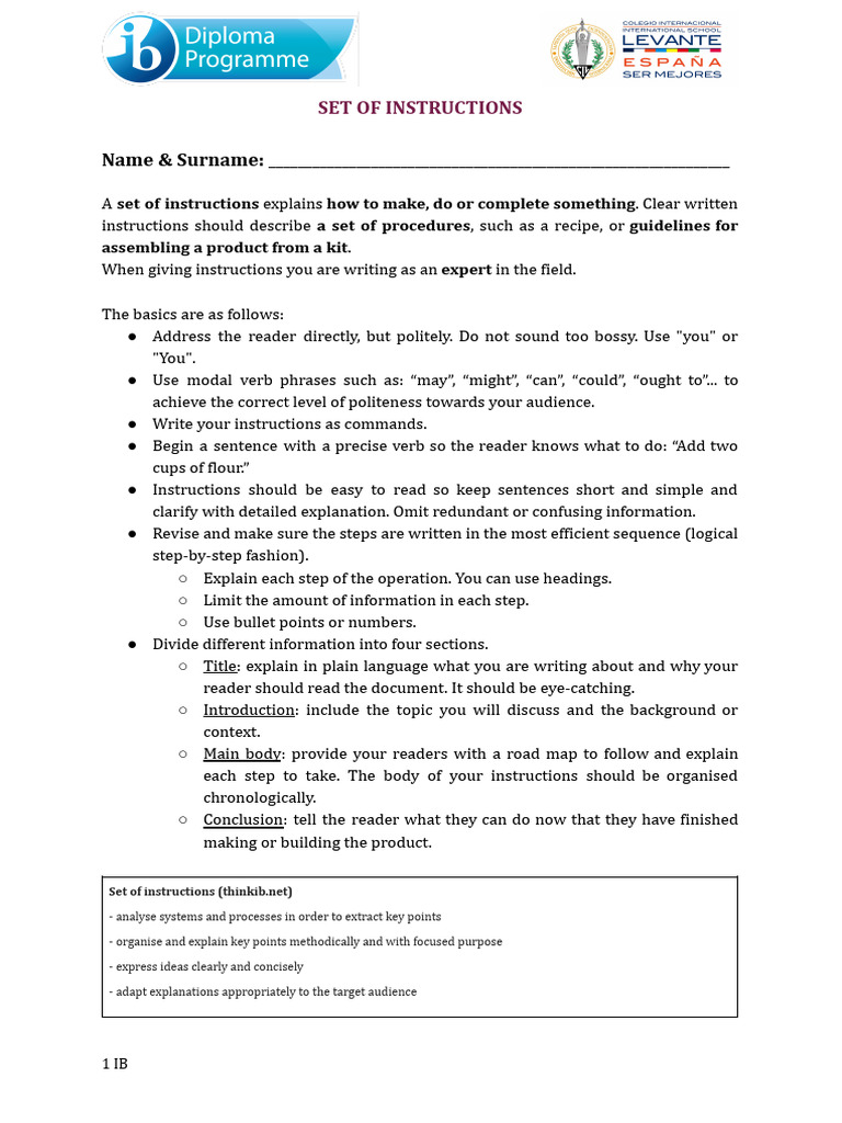Unit 4 - Set of Instructions | PDF