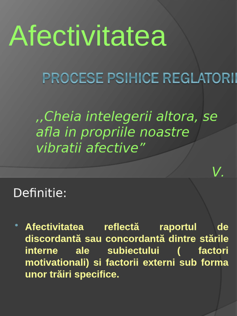 Procesepsihicereglatorii Afectivitate-2024 | PDF