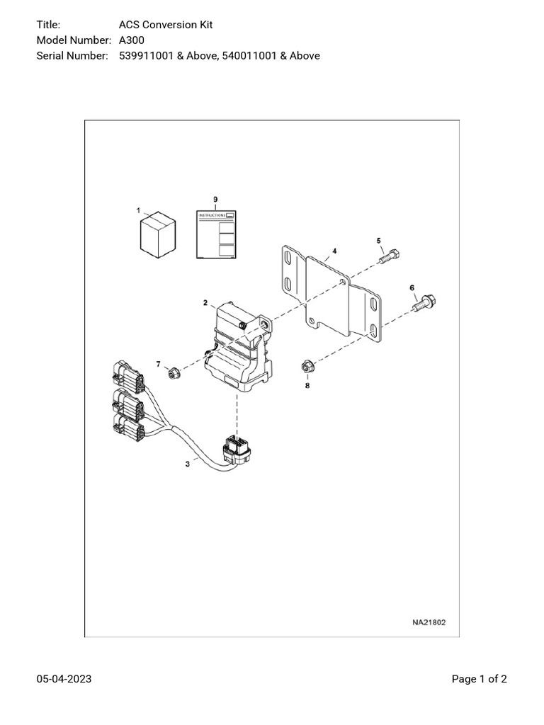 ACS Conversion Kit - A300 | PDF