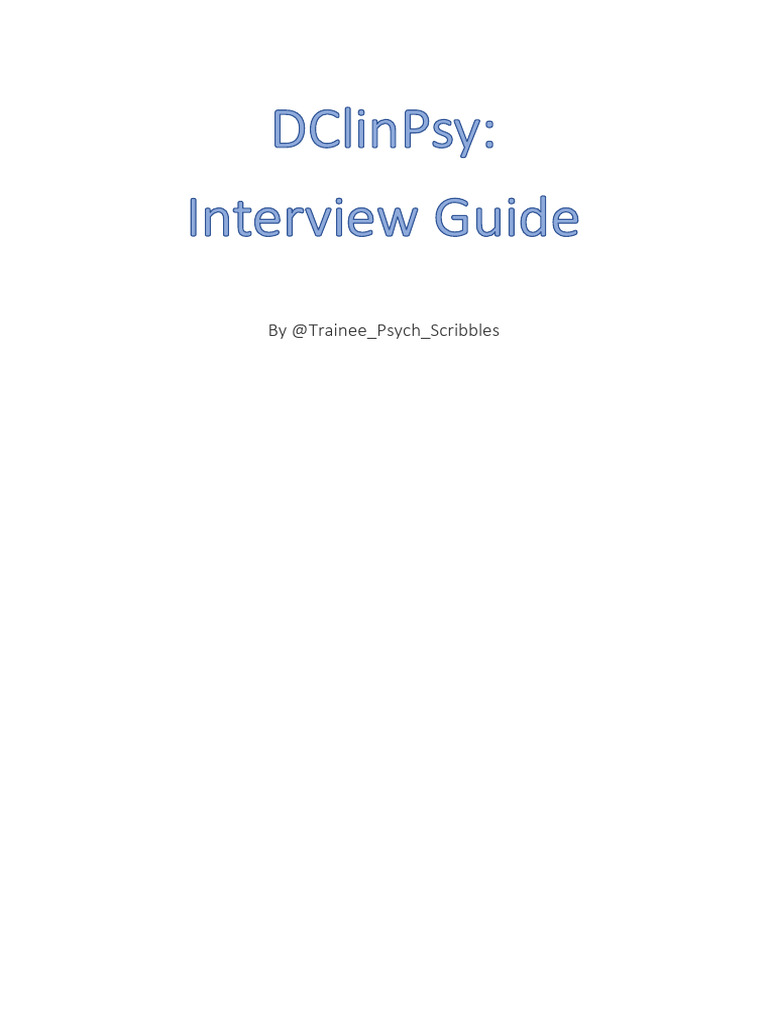 Tps Dclinpsy Interview Guide | PDF