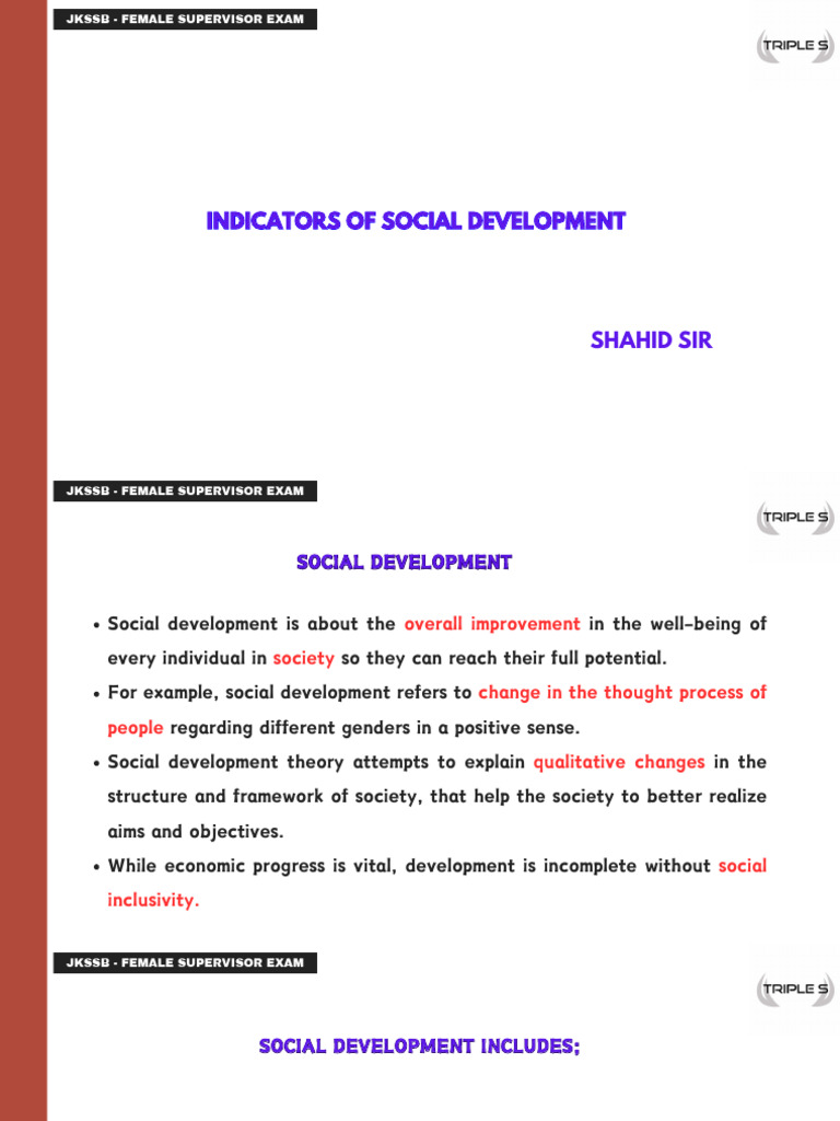 Indicators of Social Development | PDF